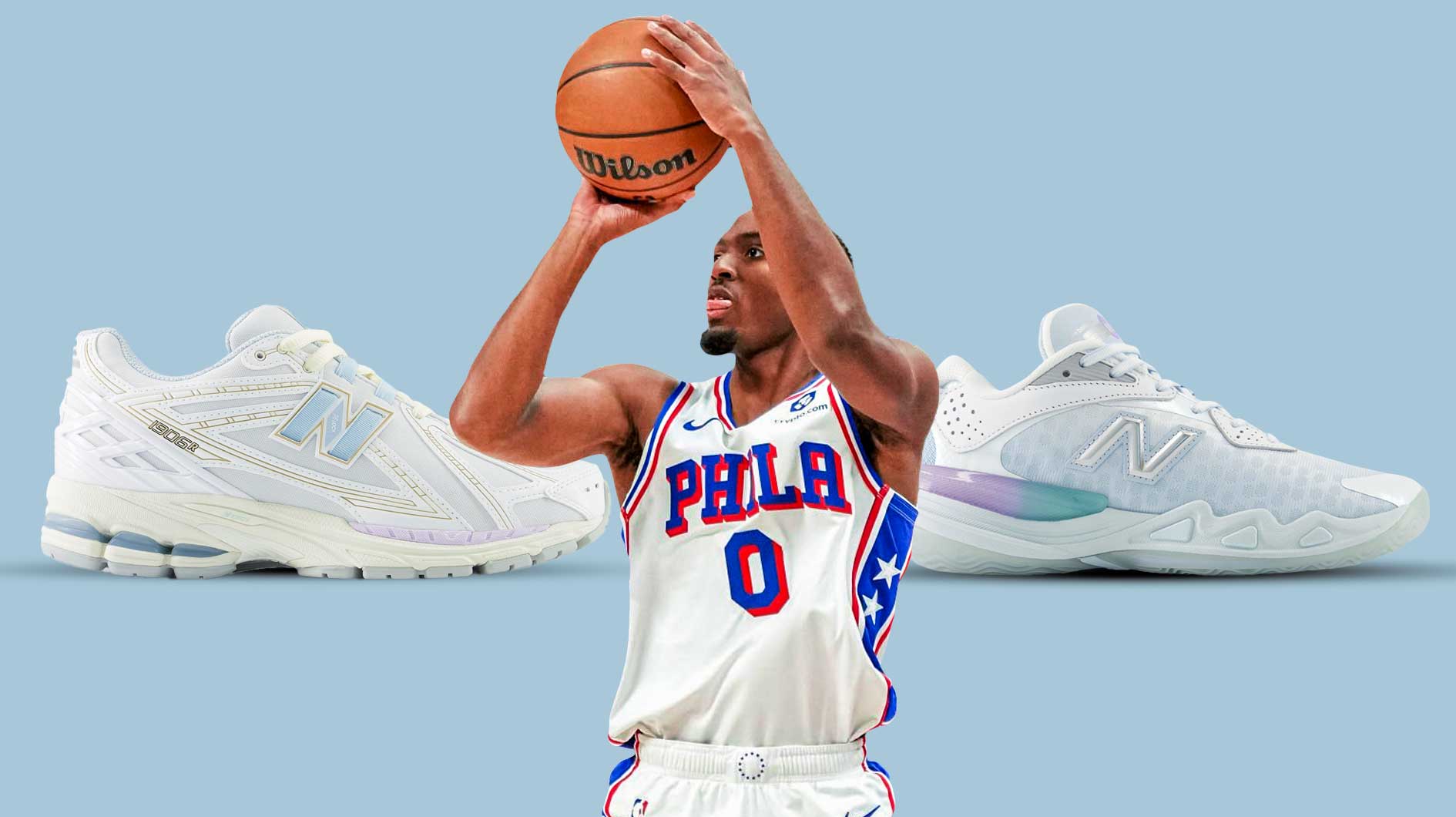 76ers’ Tyrese Maxey debuts New Balance signature sneaker pack
