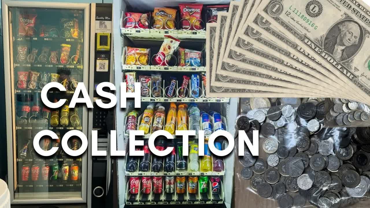 Collecting cash from my vending machines!