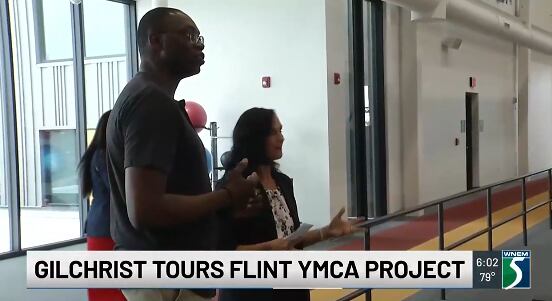 Lt. Governor Gilchrist tours new YMCA, LiveWell building in Flint