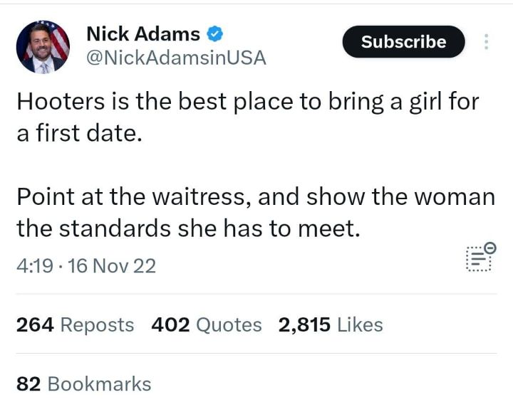 Trump Nominates Hooters-Loving Nick “Alpha Male” Adams As Next US ...