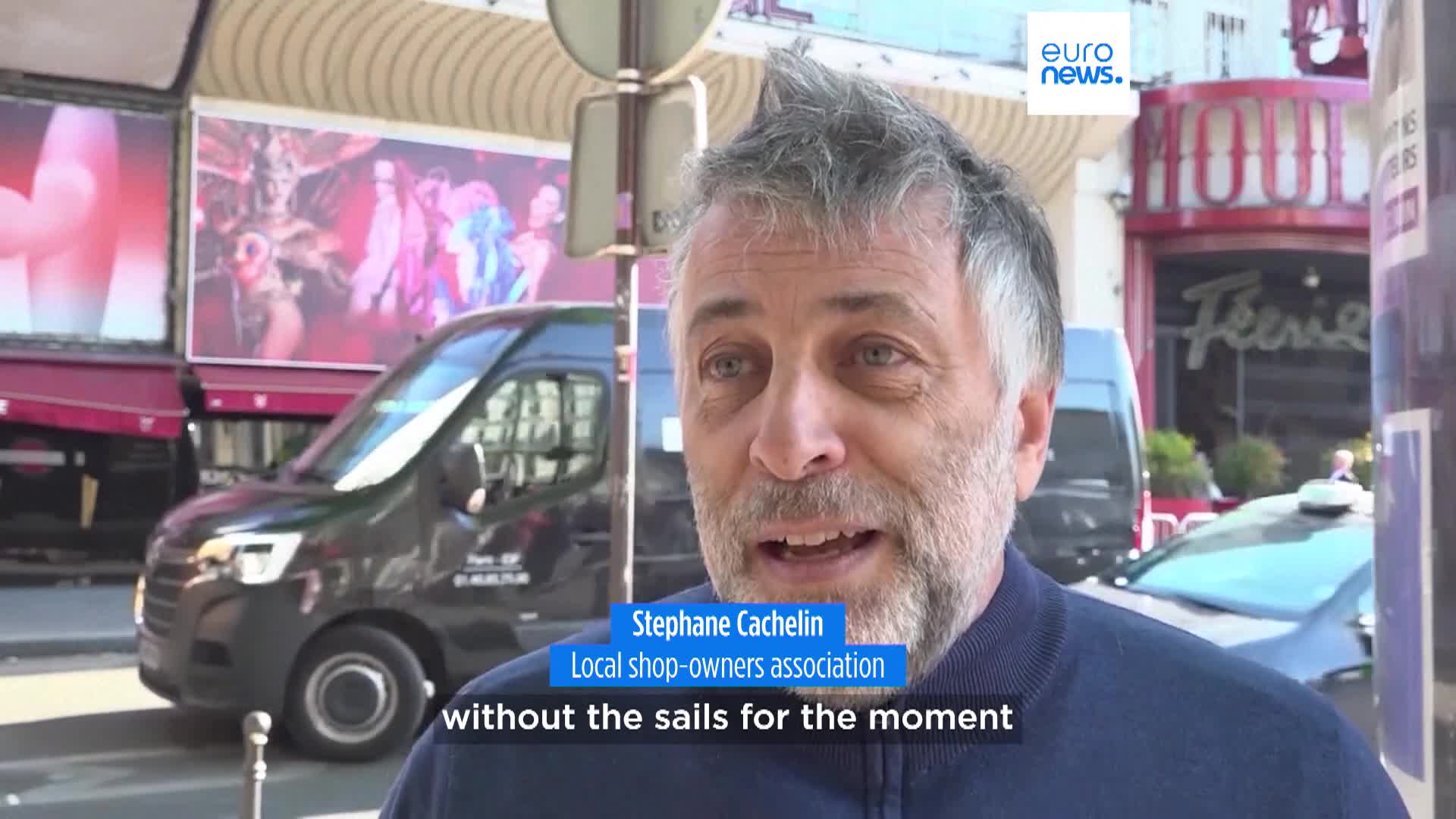 Moulin Rouge's iconic windmill sails collapse overnight