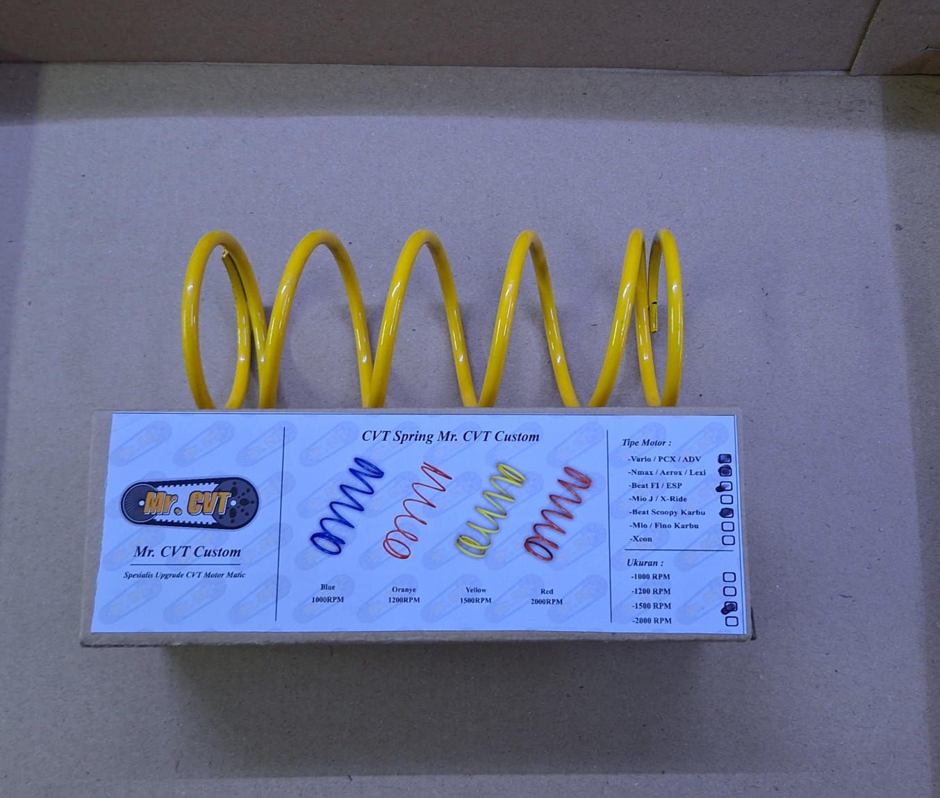 Baru Tahu, Ini Arti Angka RPM Pada Per CVT Motor Matic Aftermarket