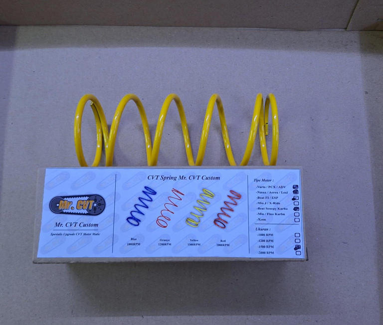 Baru Tahu, Ini Arti Angka RPM Pada Per CVT Motor Matic Aftermarket