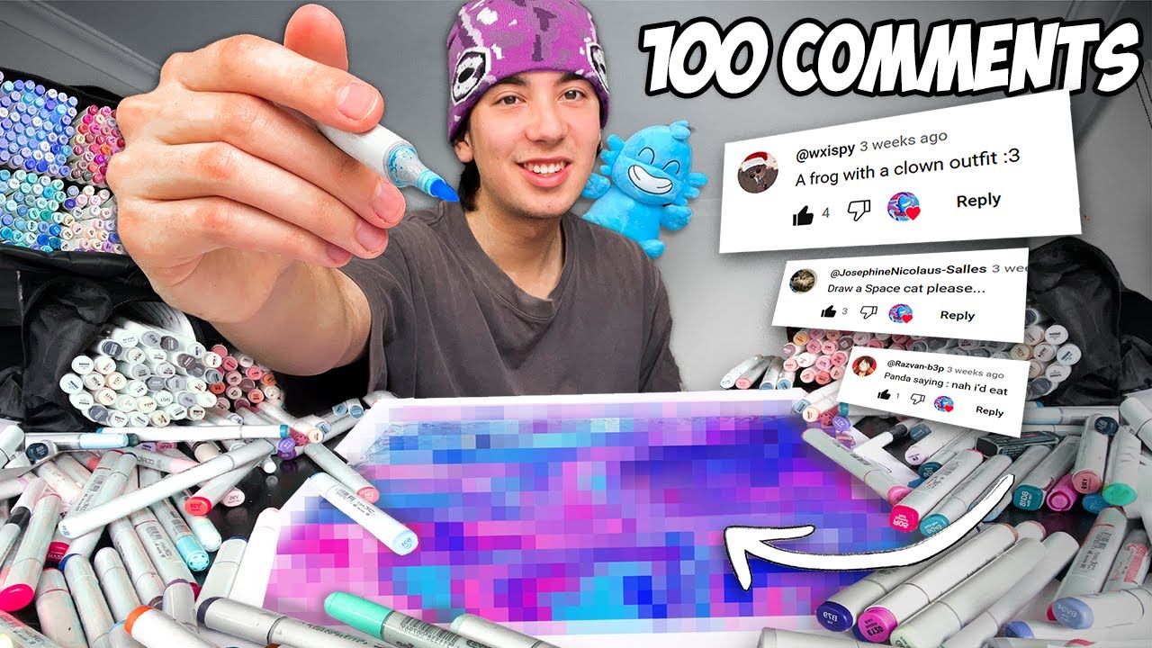 I Turned 100 Comments into 1 MASSIVE Drawing!! 🎨🚀
