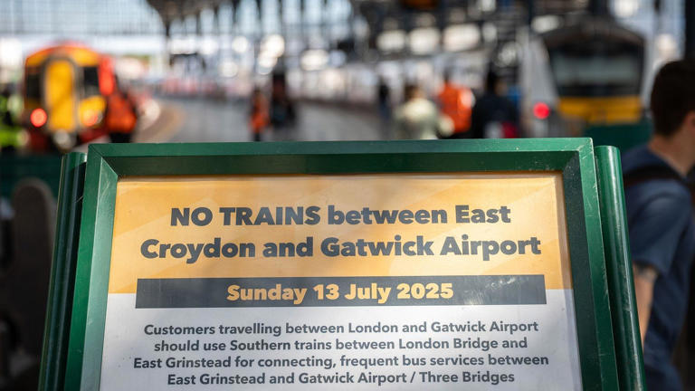 Urgent engineering work on all four tracks north of London Gatwick set to affect sunseekers ...