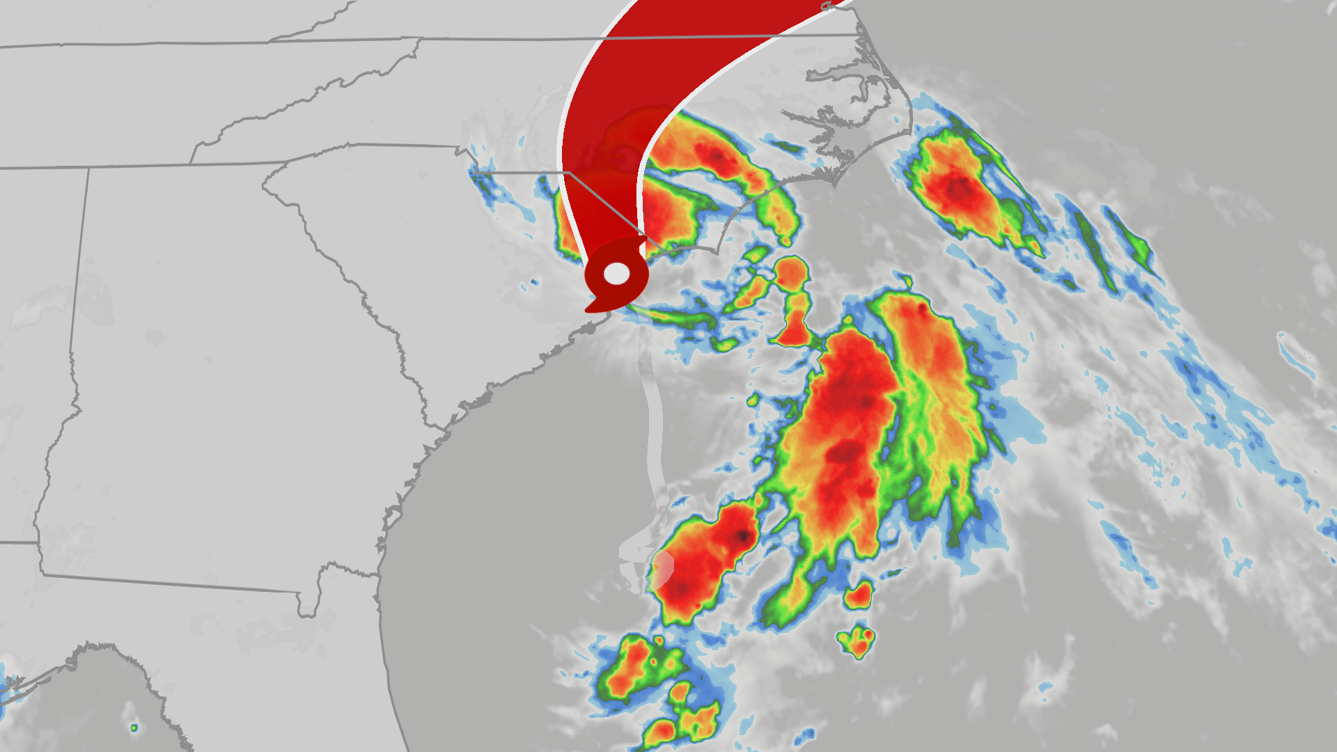 Chantal Makes Landfall, Heavy Rain Still Expected