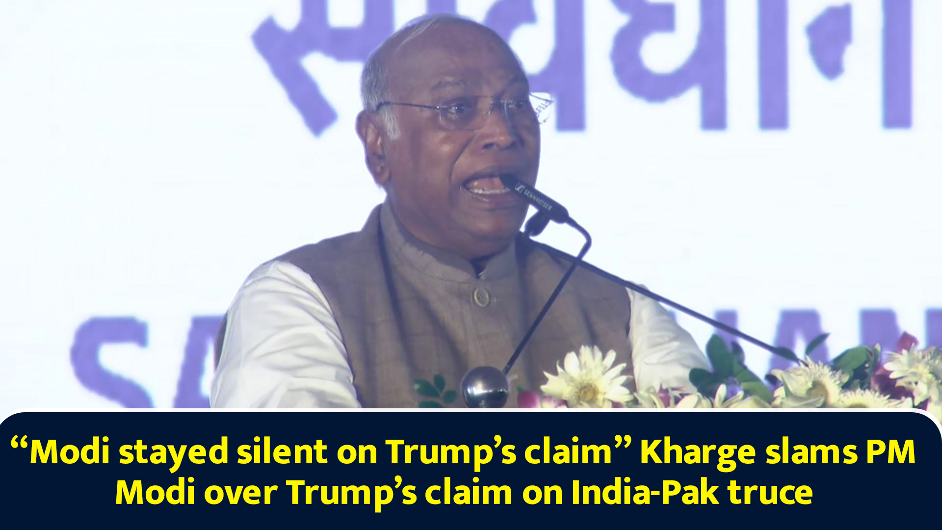 “Modi stayed silent on Trump’s claim” Kharge says such a leader can’t ...