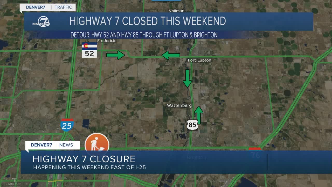 Colorado Highway 7 closing this weekend for emergency water line repairs