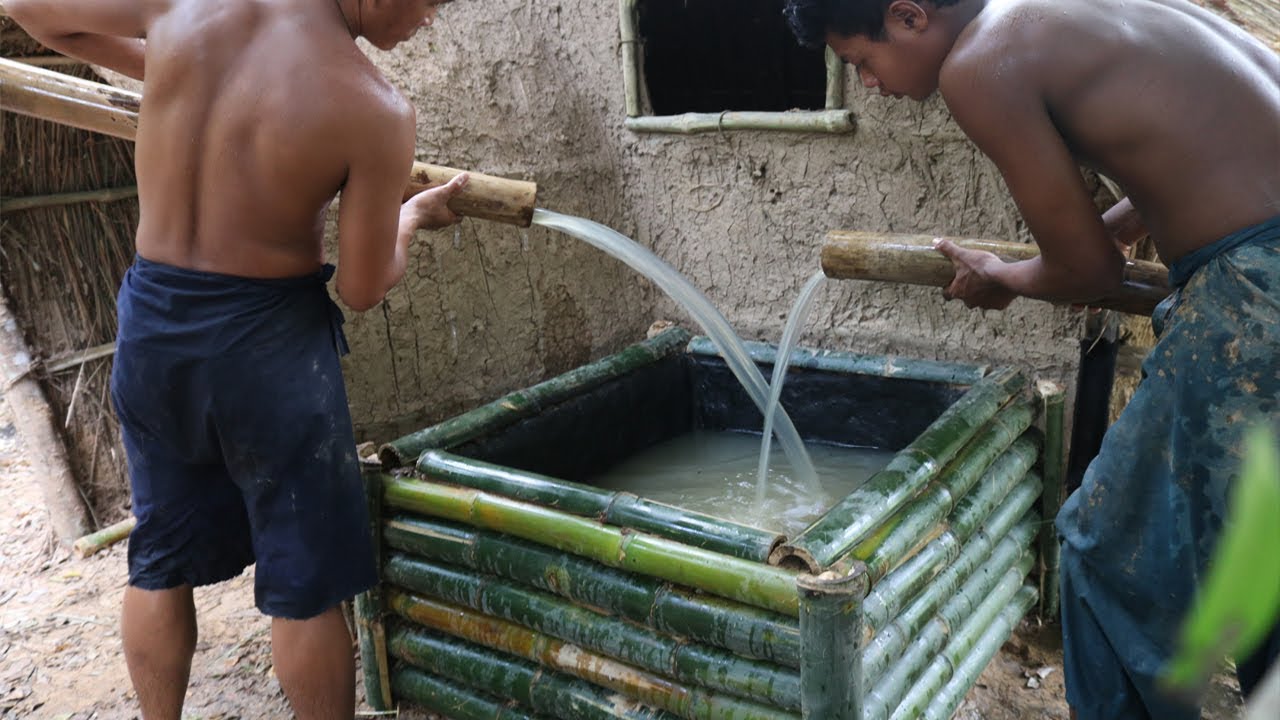 How We Built a Water Tank with Bamboo and Mud