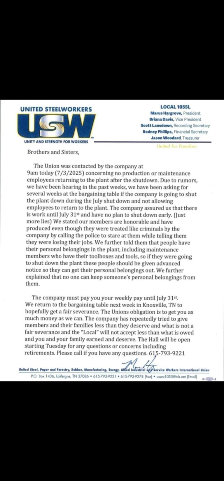 TN Bridgestone tire plant announces early closure