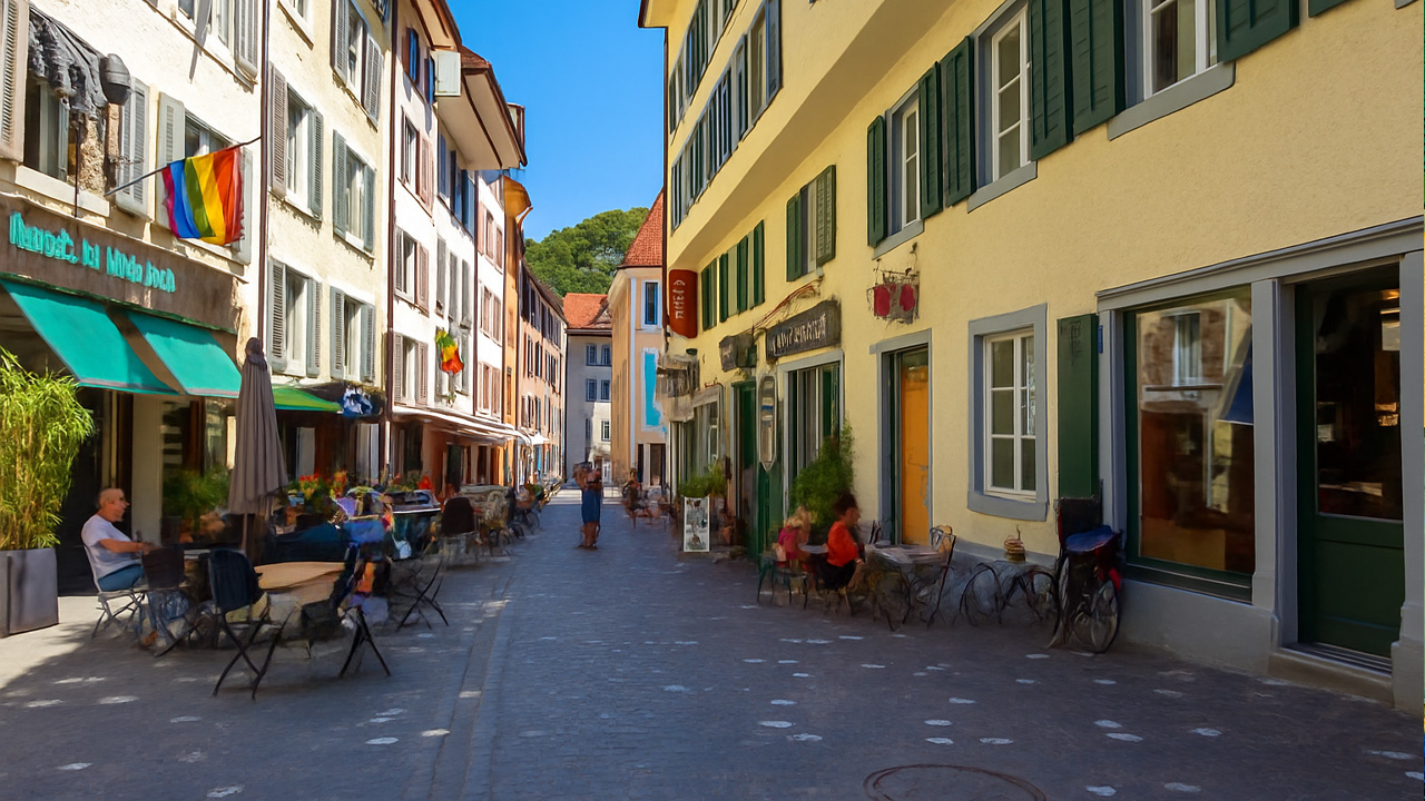 Paseo 4K en Baden Suiza - Recorrido de un Día Soleado en la Histórica ...