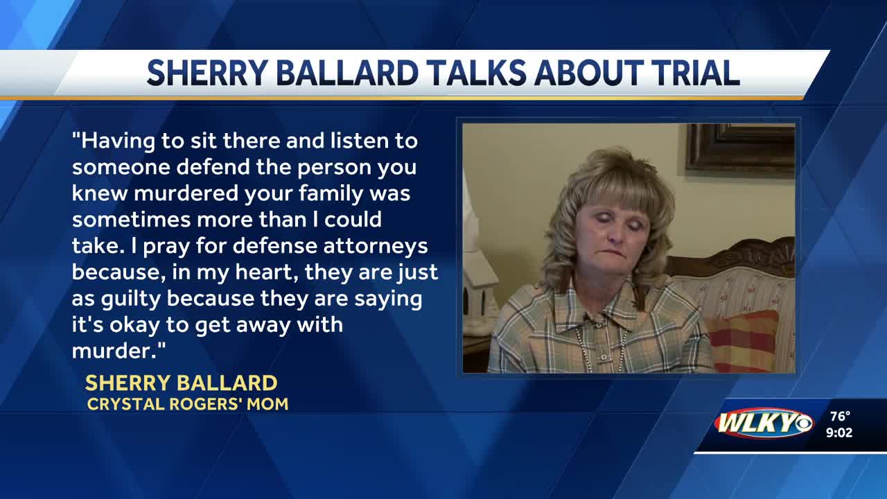 Crystal Rogers' mother, Sherry Ballard, speaks out about trials