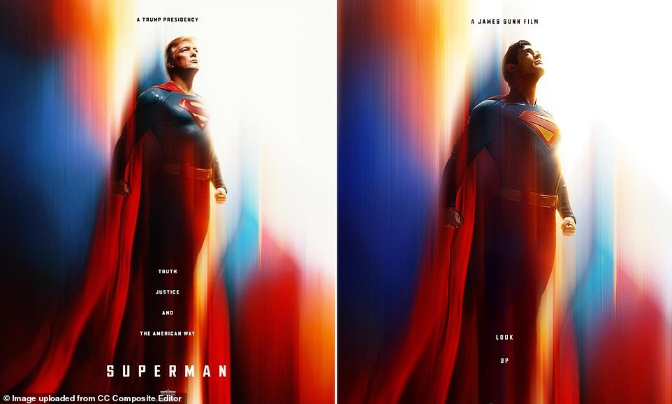 White House turns Trump into Superman in modified movie poster