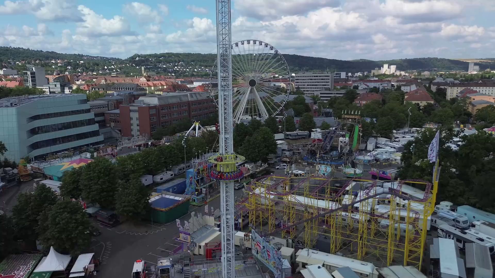 Kiliani-Volksfest Würzburg: Feuerwehr mit spektakulärer Übung