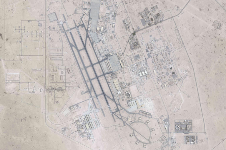 Satellite images show damage from Iran strike on US air base