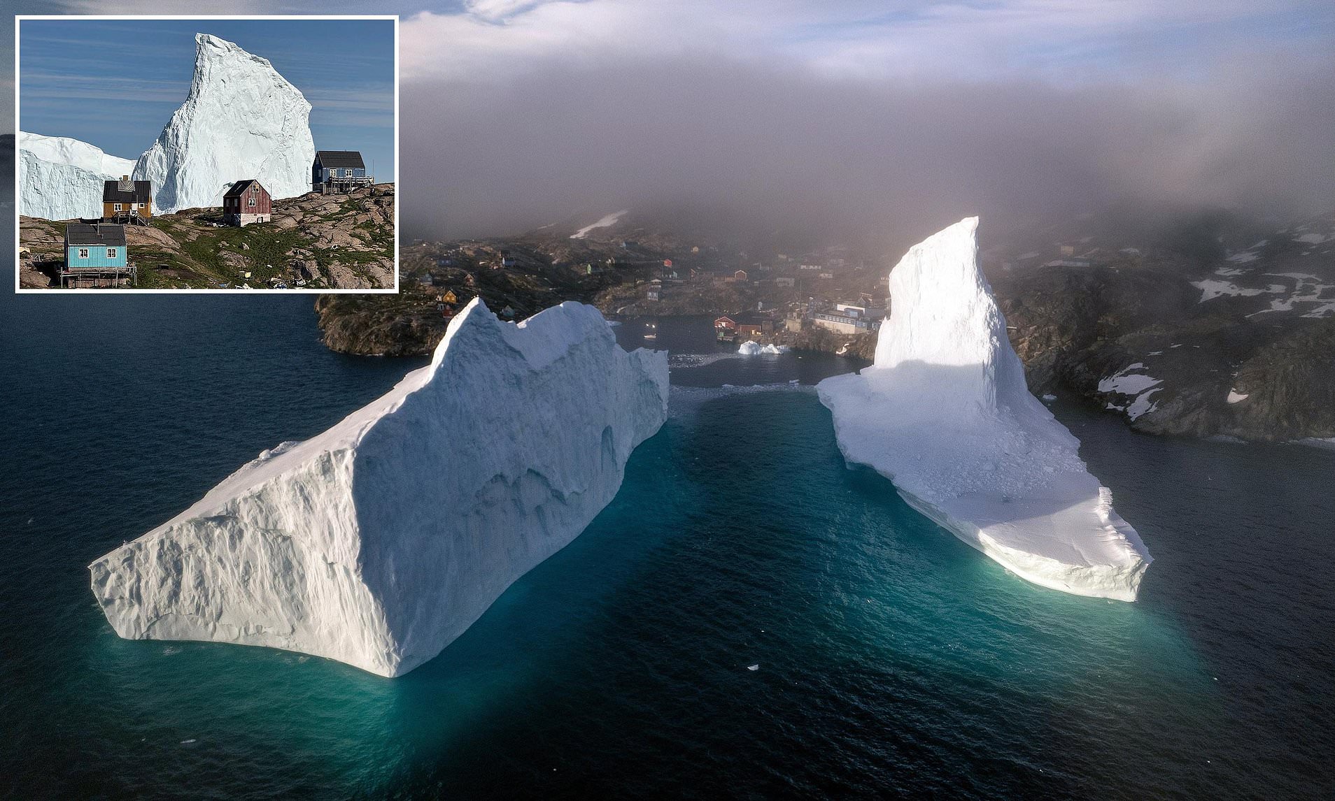 Amazing images show skyscraper-sized frozen blocks drifting towards ...