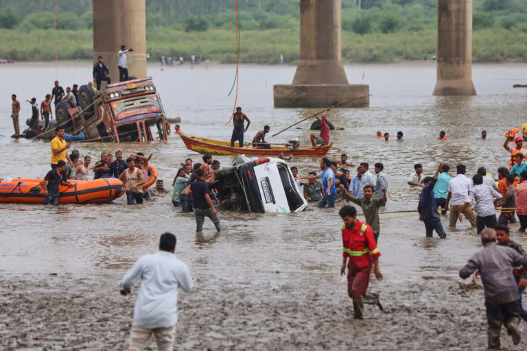 Gujarat bridge collapse: Death toll rises to 19 as injured man dies in hospital; search operation on