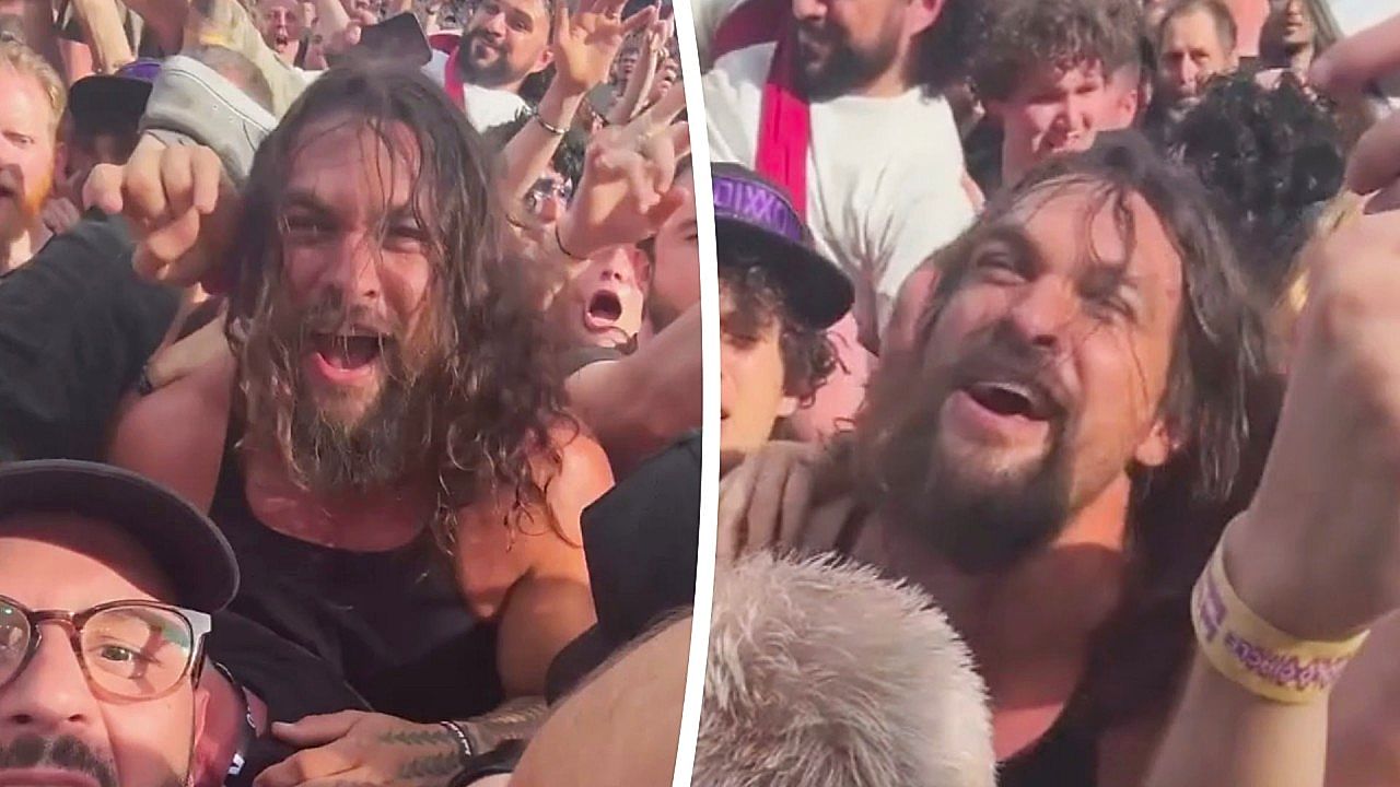 Jason Momoa se jette dans la fosse pendant un concert de Pantera