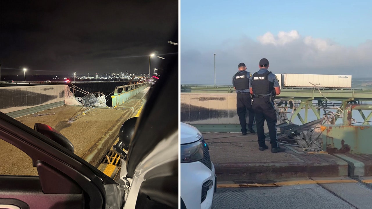 Tractor-trailer cab crashes, falls off Delaware Memorial Bridge ...