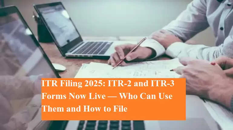 ITR Filing 2025: ITR-2 and ITR-3 Forms Now Live — Who Can Use Them and ...