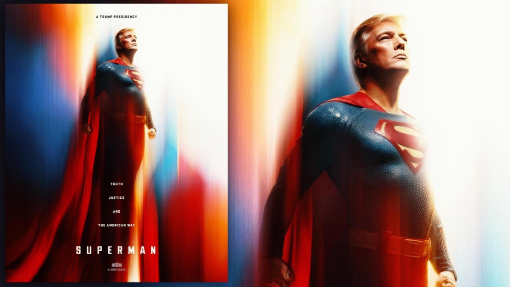 White House's "Trump-As-Superman" Meme Quickly Draws Gavin Newsom's ...