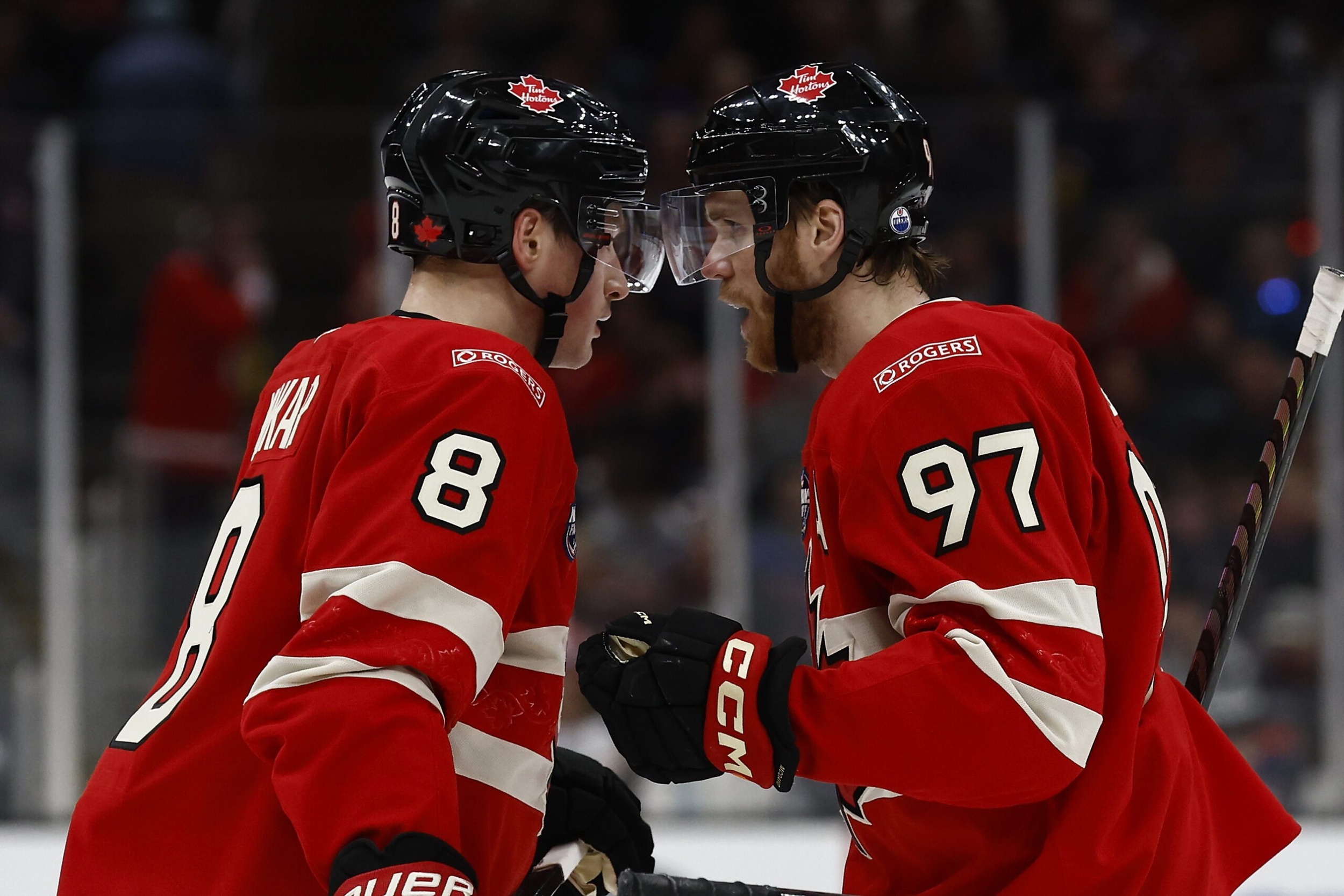 Who will play with Connor McDavid at the Olympics?