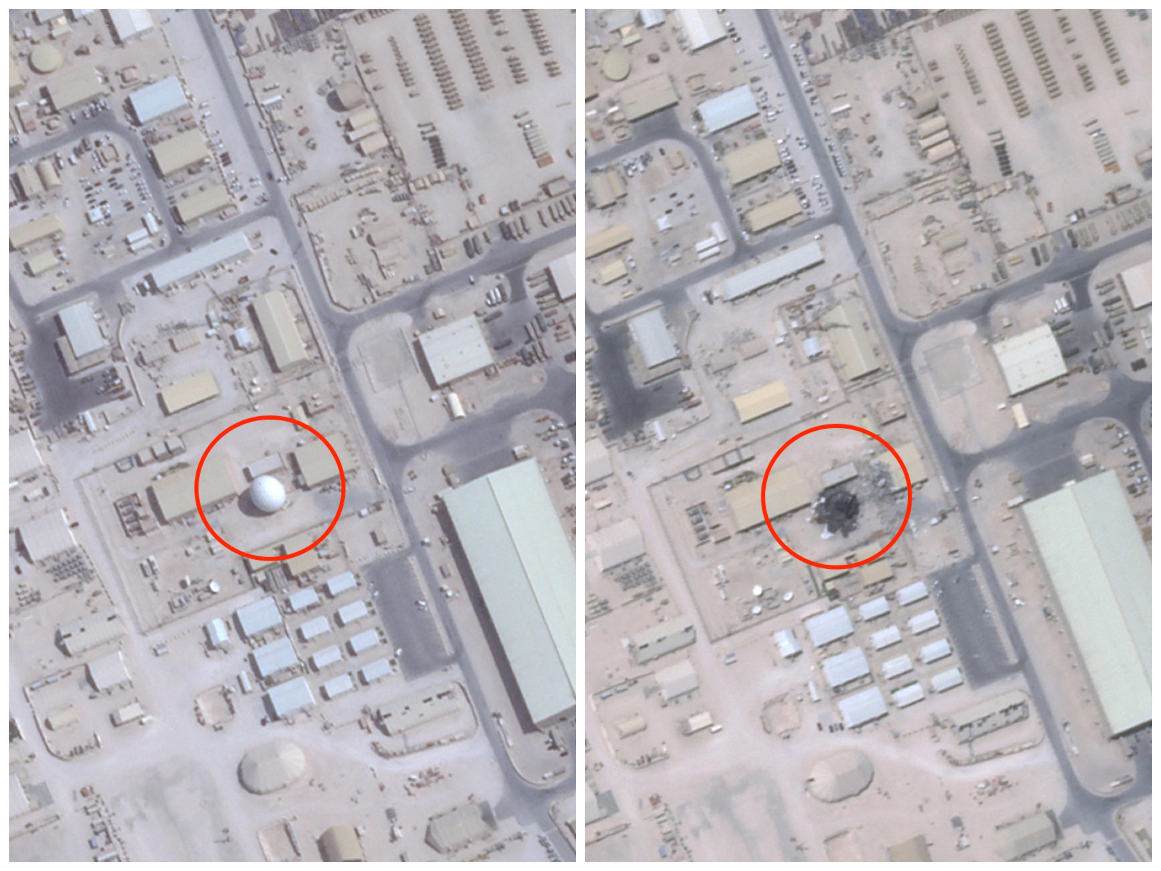 Satellite images show damage at the US base Iran attacked with ...