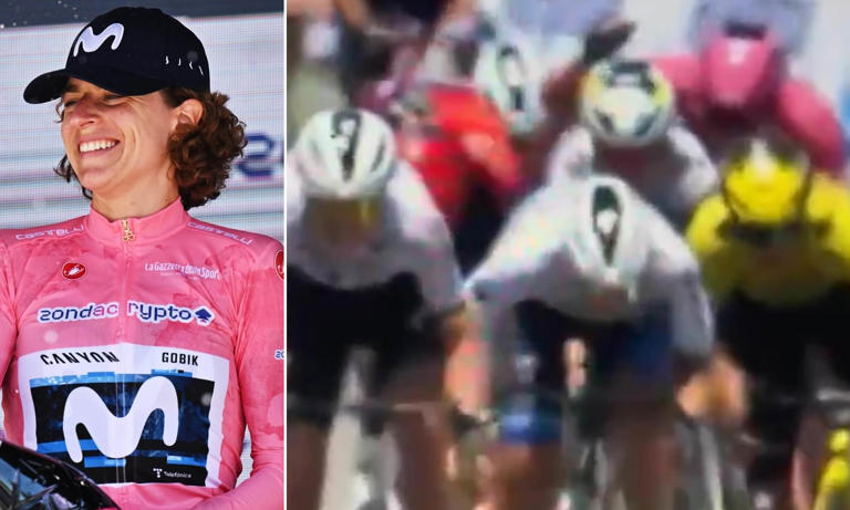 Cycling race is engulfed by punch controversy as leader appears to HIT ...