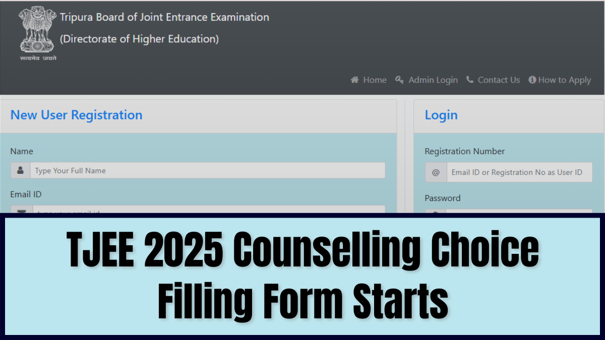 TJEE 2025 Counselling Choice Filling Form Process Starts at tbjee.nic ...