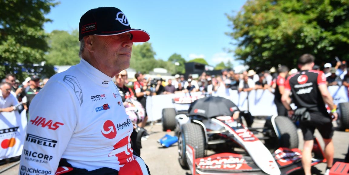 F1 Team Owner Gene Haas Gets Behind the Wheel of Formula 1 Car at Goodwood
