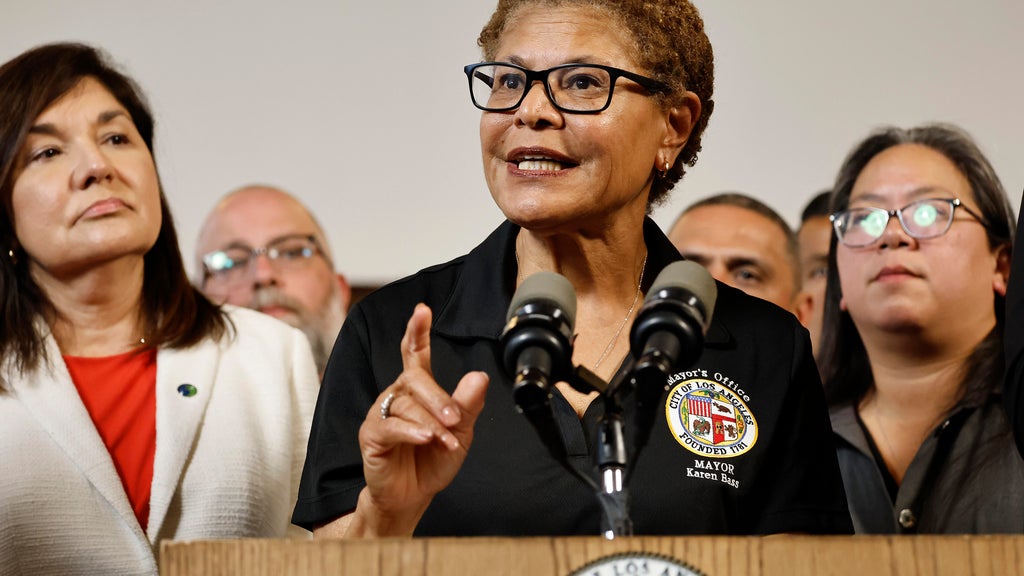 Mayor Karen Bass, other Los Angeles leaders renew call to end "reckless ...