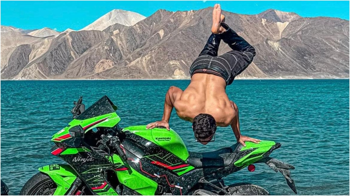 YouTuber booked for bike stunts in restricted zones of Ladakh's Pangong Lake