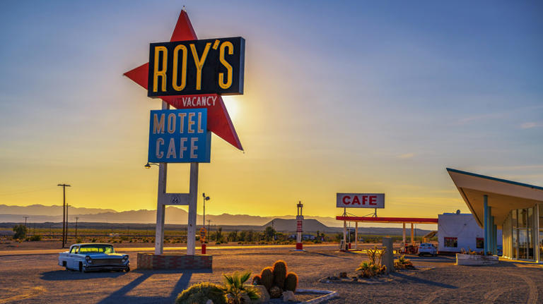 An Iconic Cafe And Lava Fields Meet Neon Nostalgia In California's ...
