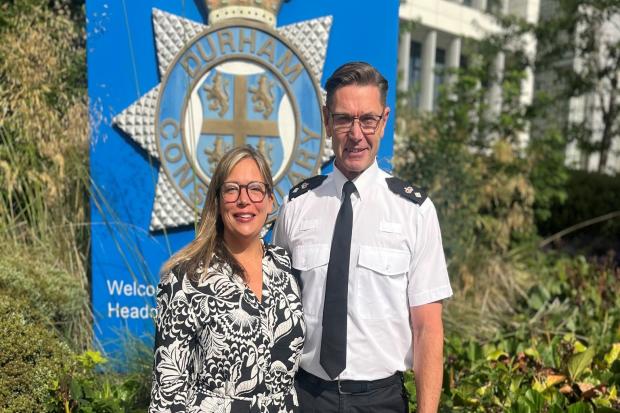Married couple hang up handcuffs after 61 years of service with Durham ...