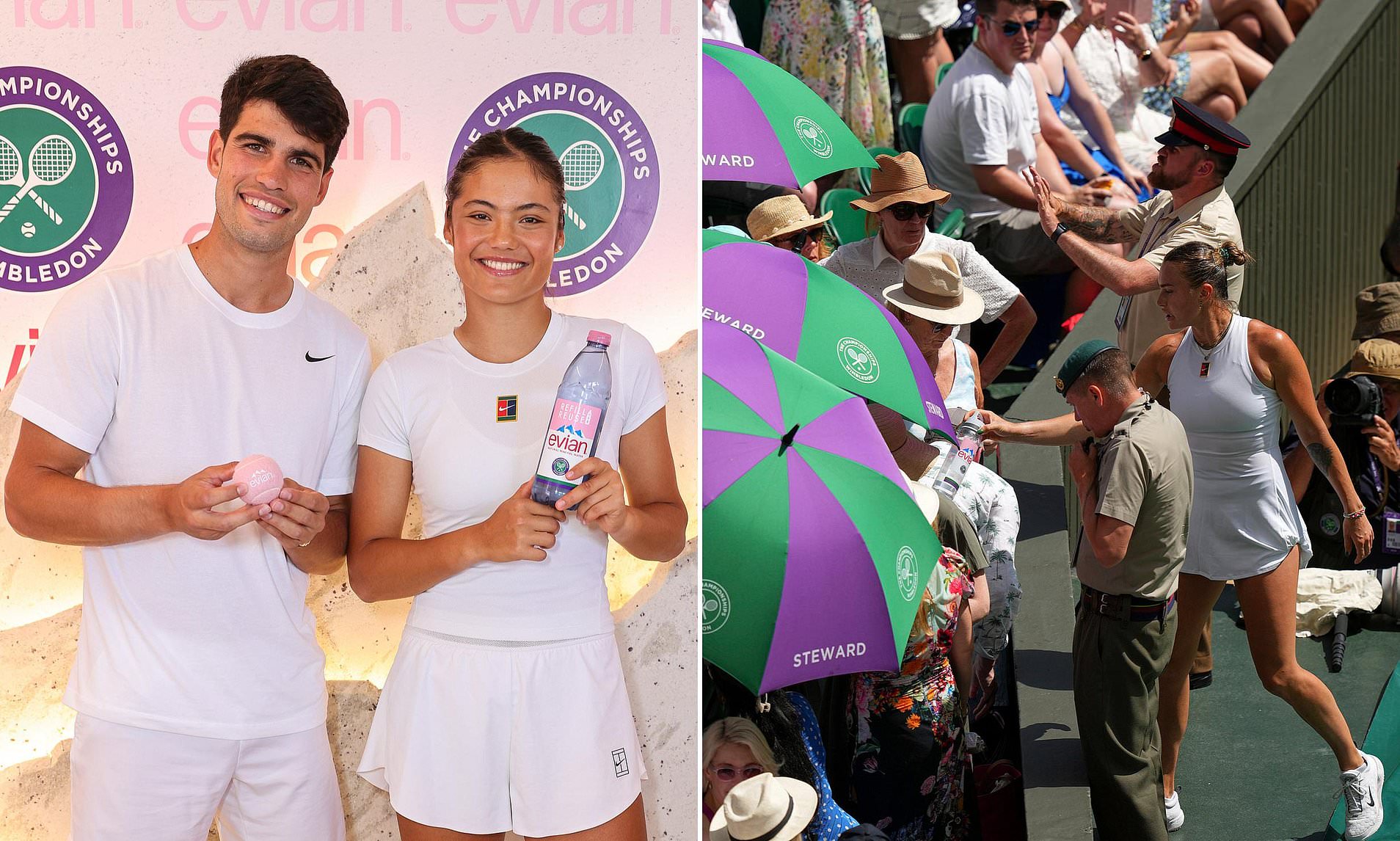Wimbledon runs out of Evian! Mineral water supplies go dry at SW19 amid ...