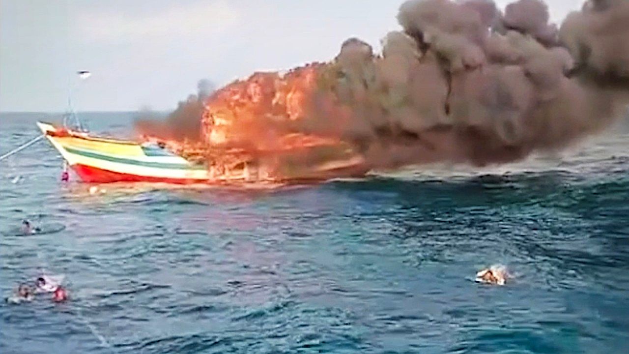 Fishing boat fire off Indonesia leaves one crew member missing