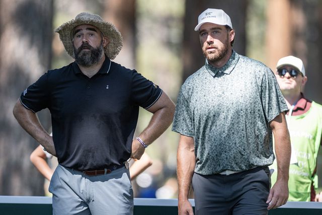 Travis Kelce Can't Stop Laughing as Brother Jason Is Introduced as a ...