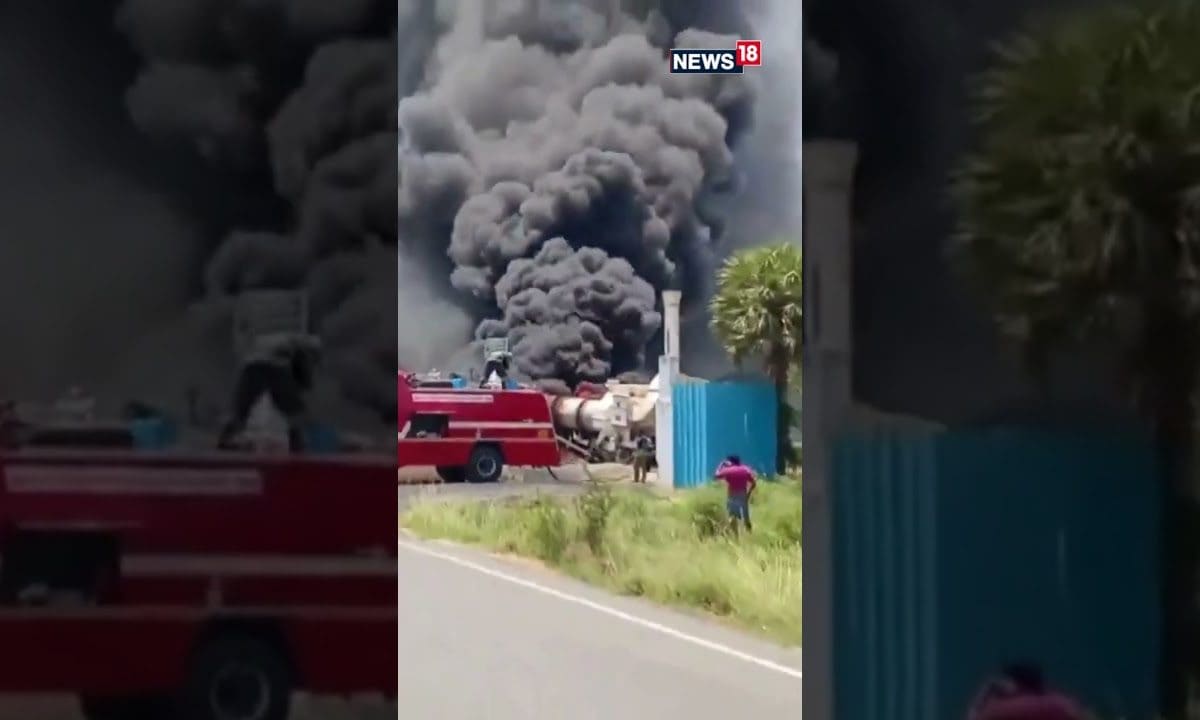 Massive Fire Engulfs Tar Processing Factory In Asur, Kanchipuram, Tamil ...