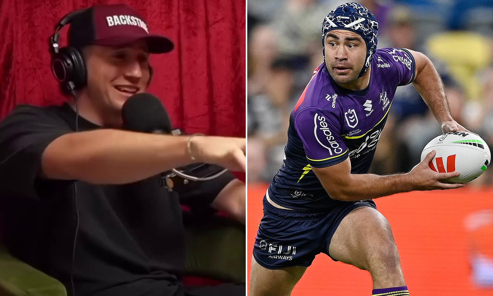 Former NRL star Cooper Johns mocks Melbourne Storm halfback Jahrome ...