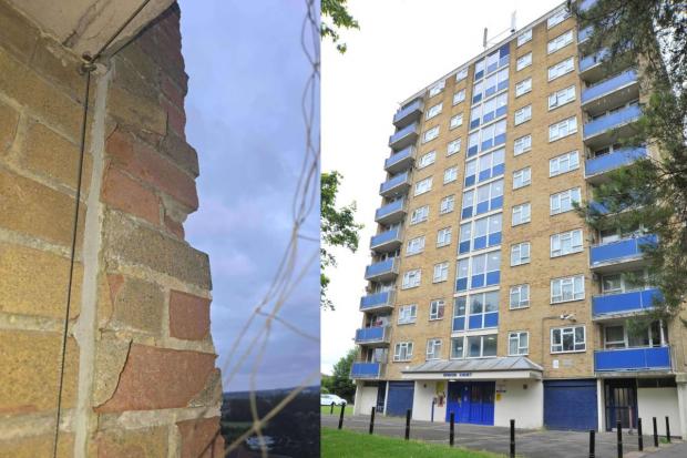 Residents banned from using balconies after 'falling debris' in high ...