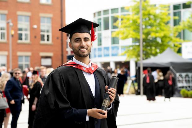 Student's determination pays off as he achieves his ambition on ...