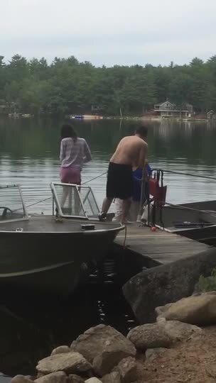Mom Falls off Boat