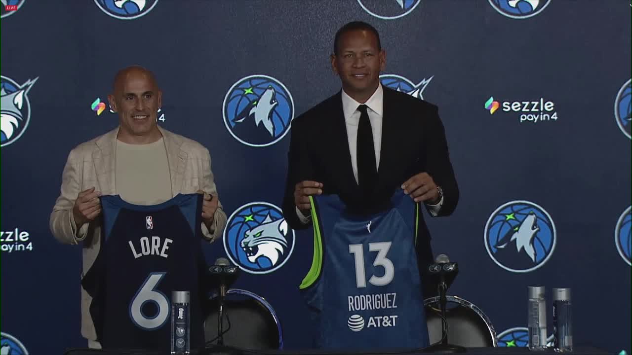 Timberwolves introduce Alex Rodriguez, Marc Lore as new owners