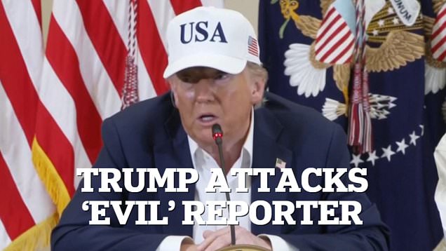 Trump lashes out at 'evil' reporter on Texas warning system question