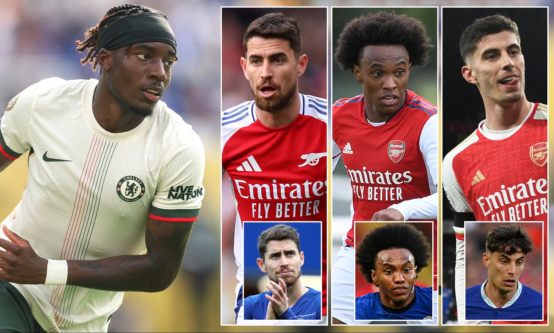 Noni Madueke is set to be the SIXTH Chelsea player to join Arsenal in ...
