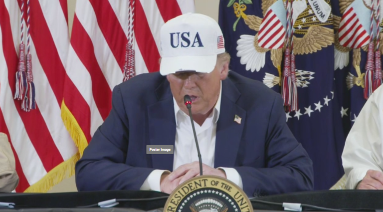 President Trump, First Lady survey damage after Kerrville fatal floods