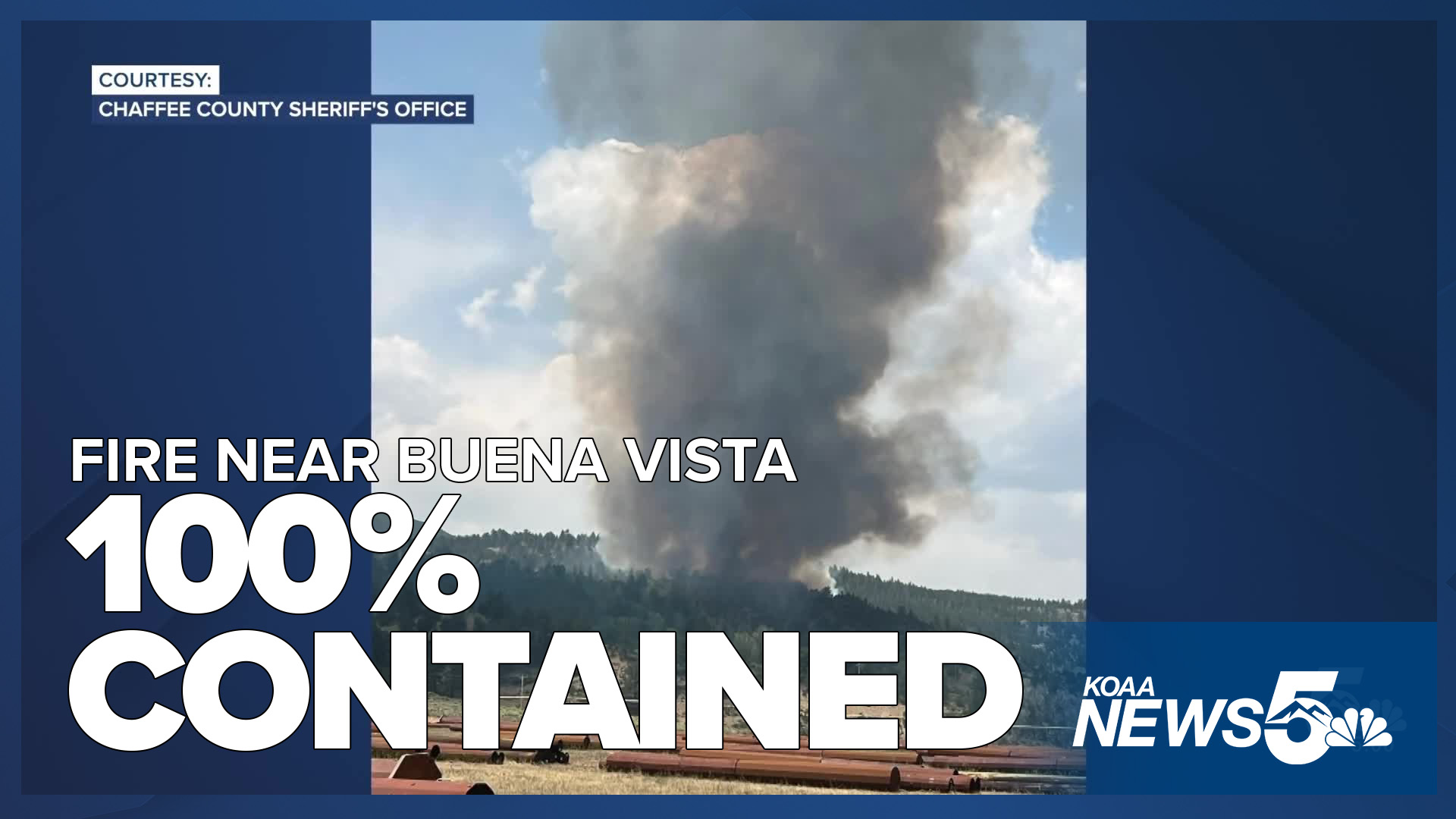 A wildfire burning near Buena Vista is now 100 percent contained ...
