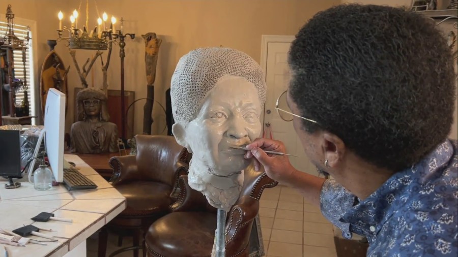 Sculptor Harold Miller fuses wood and ceramics in his art