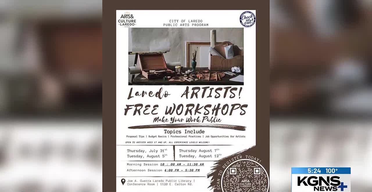 City of Laredo’s Public Arts Program inviting artists to free workshops