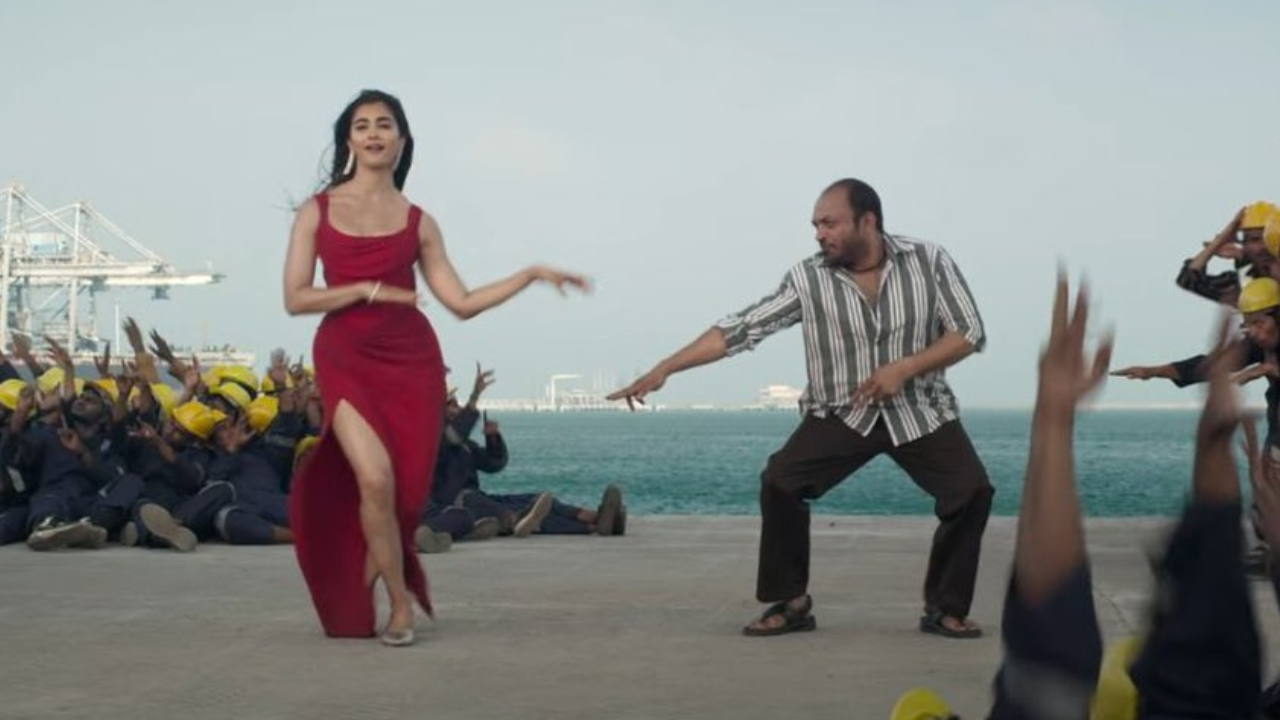 'Monica' song out: Pooja Hegde shines, but it's Soubin Shahir who ...